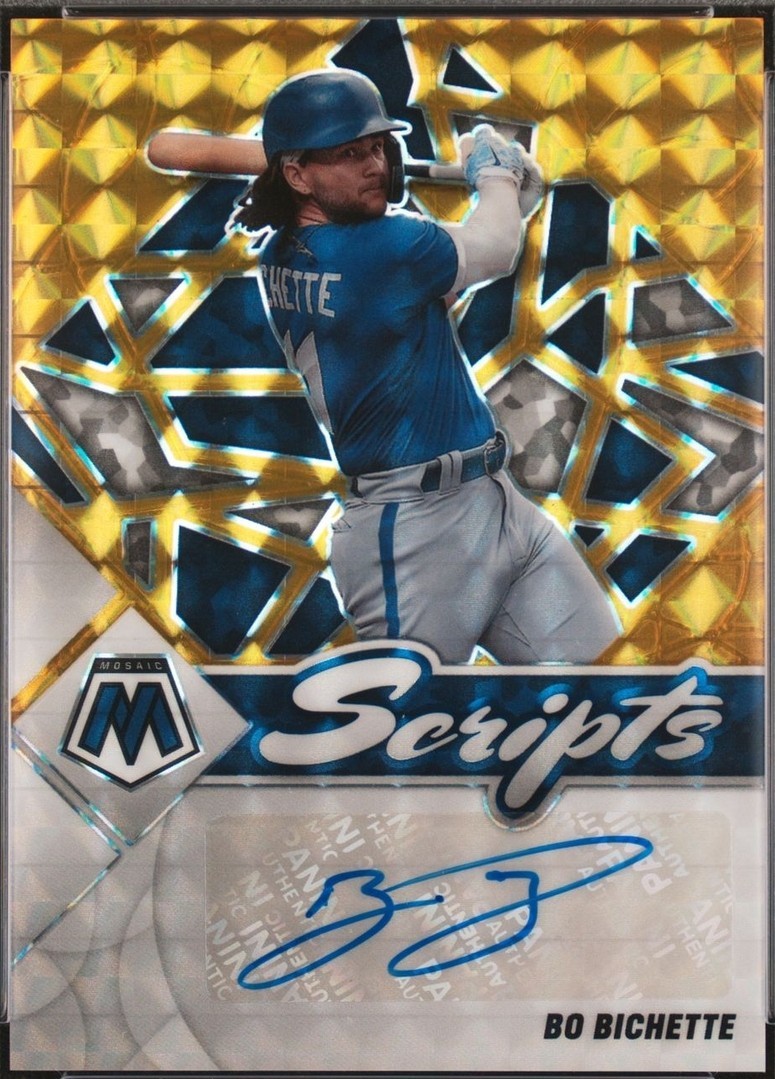 2022 Panini Mosaic - Scripts Bo Bichette #SC-93 Gold Mosaic Prizm (AU ...