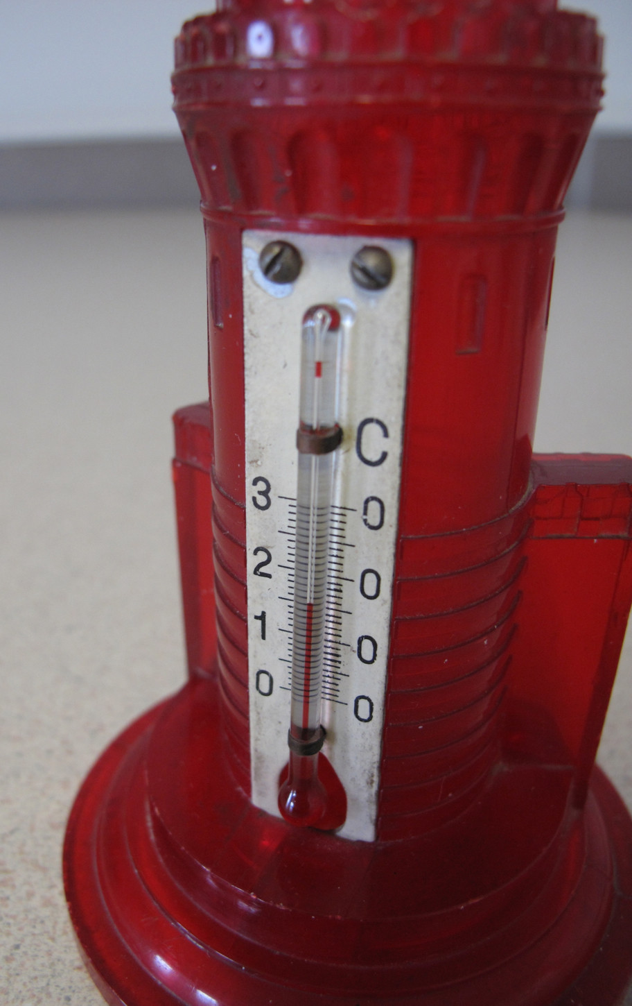 Russian Soviet room Thermometer Kremlin Ruby Red Lucite 1950s ...