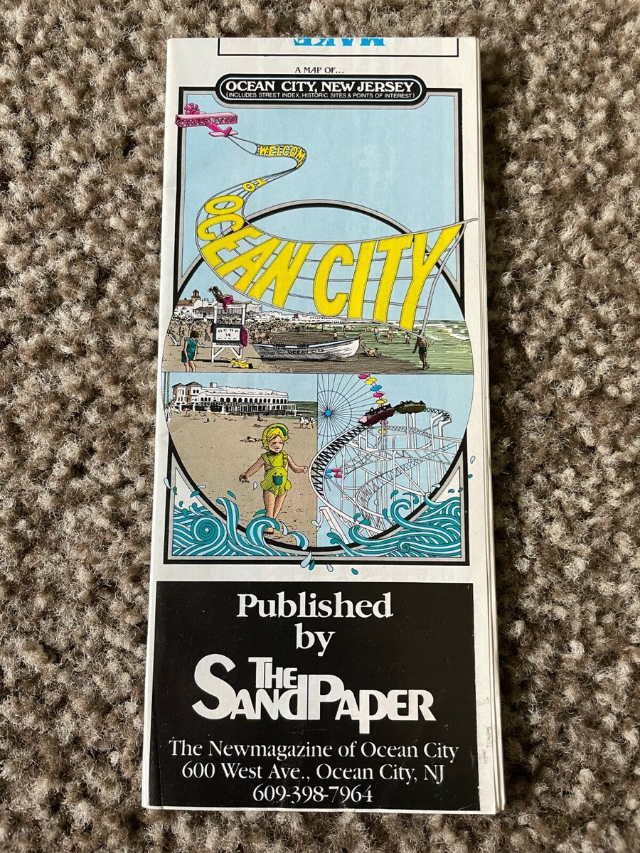 Ocean City Nj Street Map Map Of Ocean City, NJ (Horizontal) | Custom