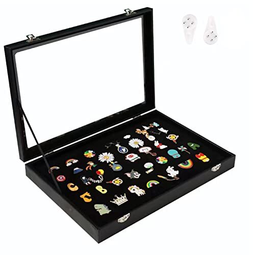 11x8 Inch Enamel Pin Display Frame Shadow Box for Medal Jewelry Pin ...