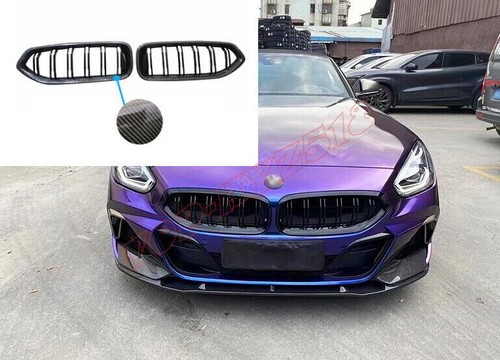 For BMW Z4 G29 2019-2022 Real Carbon fiber Front Grille Grill Emblem ...