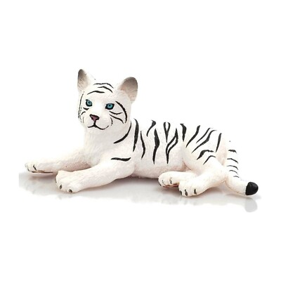 MOJO White Tiger Cub Lying Down Animal Figure 387015 NEW Educational ...