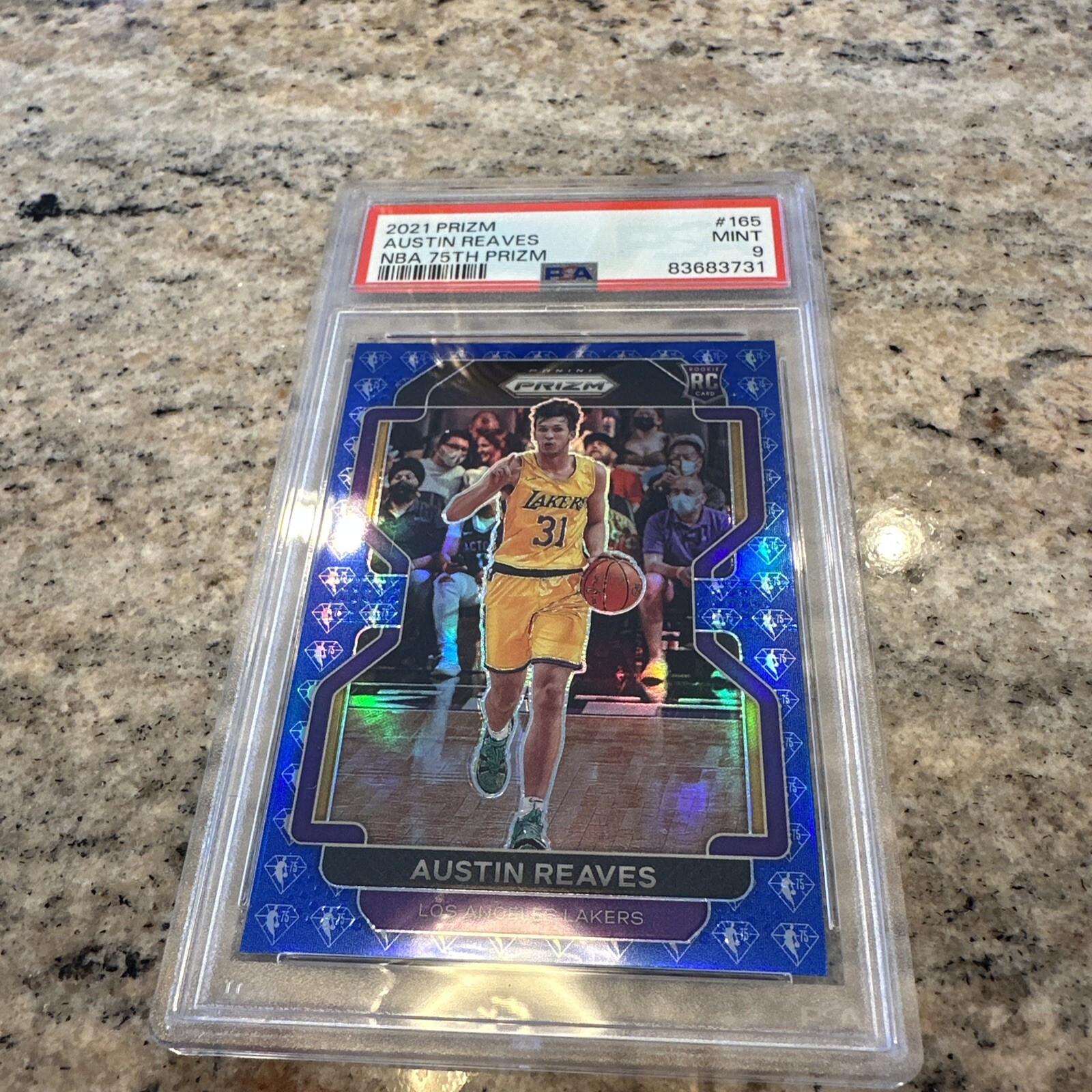 2021 AUSTIN REAVES ROOKIE CARD NBA 75TH PRIZM #165 GEM MINT PSA 9 | eBay