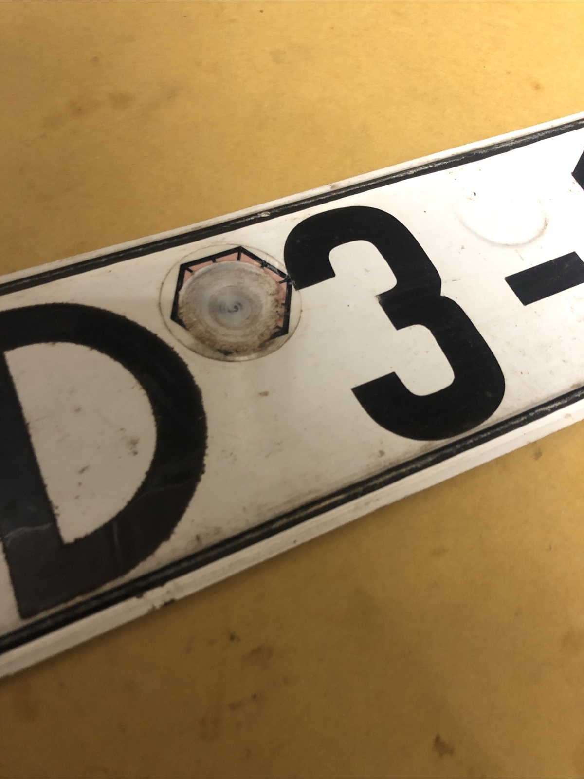 DDR Kennzeichen Nummernschild RRD 3-16 KFZ PKW o. Anhänger Nummern ...