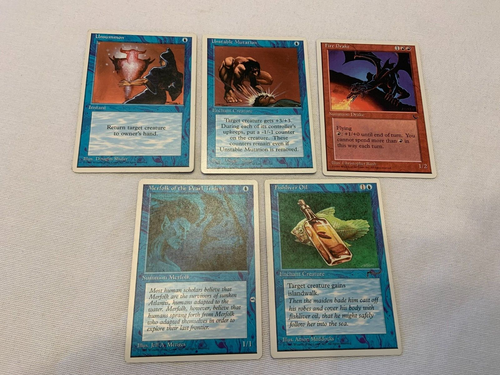 Magic The Gathering Deckmaster lot of 5 Cards Unsummon Fire Drake ...