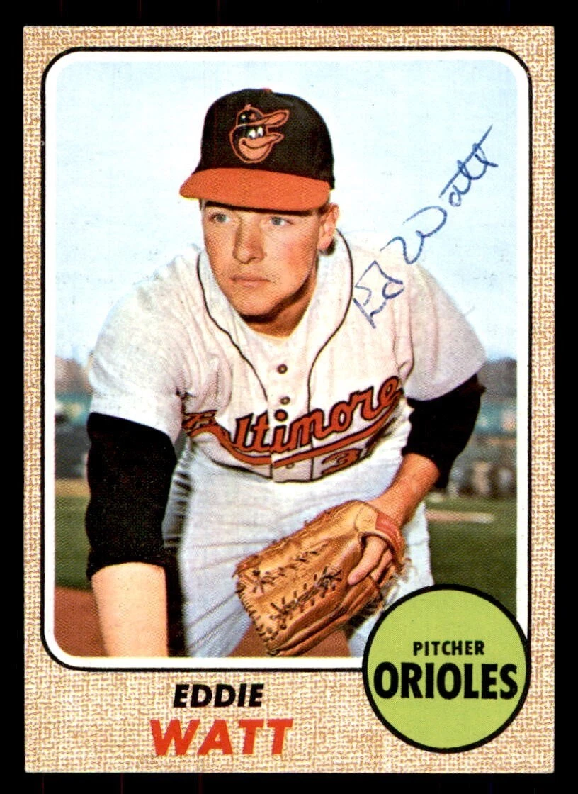 1968 Topps Baseball #186 Eddie Watt Signed Autograph (no COA) | eBay
