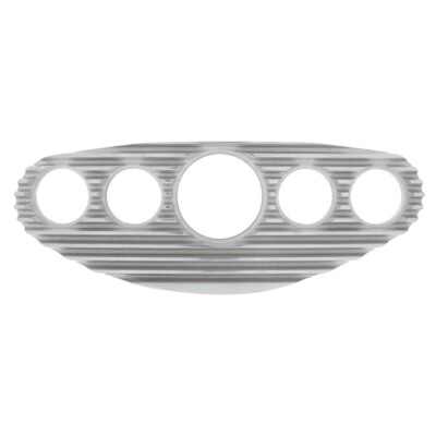 Classic Finned Aluminum 5-Gauge Dash Panel 3-1/8" & 2-1/6" Dia Holes | eBay