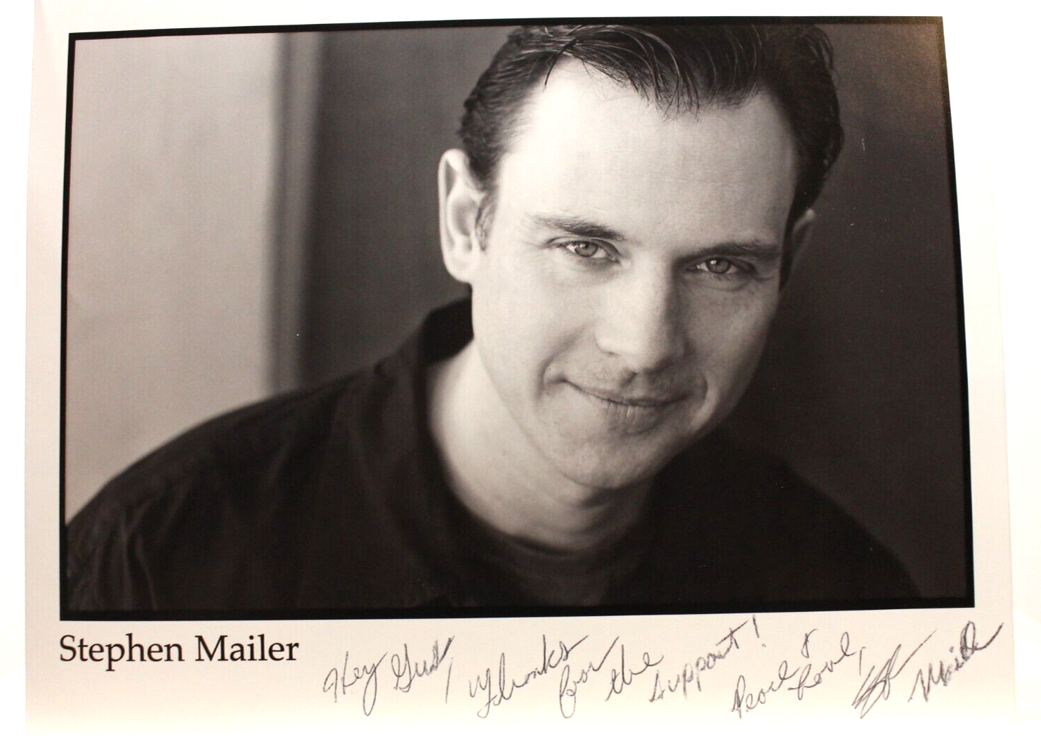 Stephen Mailer Ins Signed Autographed B/W 8x10 Photo CRY BABY-BABY MAMA ...