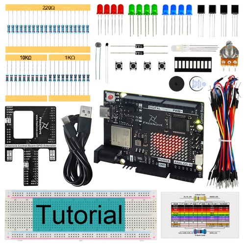 Freenove Basic Starter Kit with Rev4 WiFi Mini (Compatible with Arduino ...
