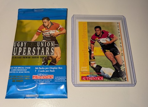 1995 NZ Card Crazy Rugby Union Superstars Rugby Card & Packet Jonah ...