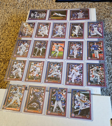 2025 Topps Chicago Cubs Team Logo Border Parallel Lot Complete 22 Card ...