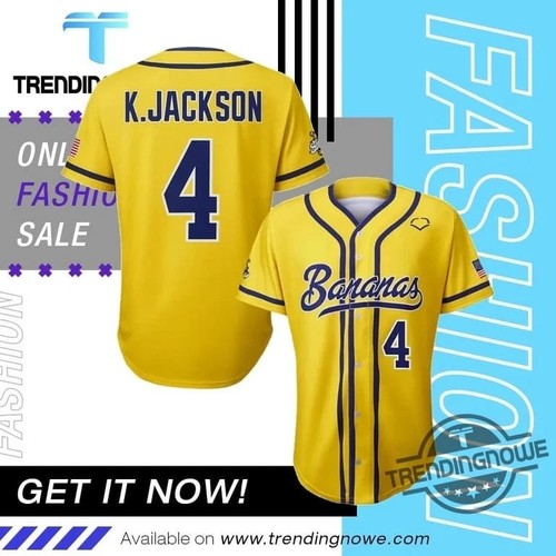 Custom K Jackson 4 Savannah Banana Jersey | eBay