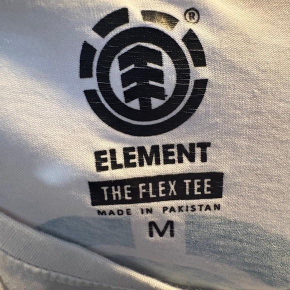 Element Logo "Wind Water Fire Earth" Flex Tee – White – Size M | eBay UK