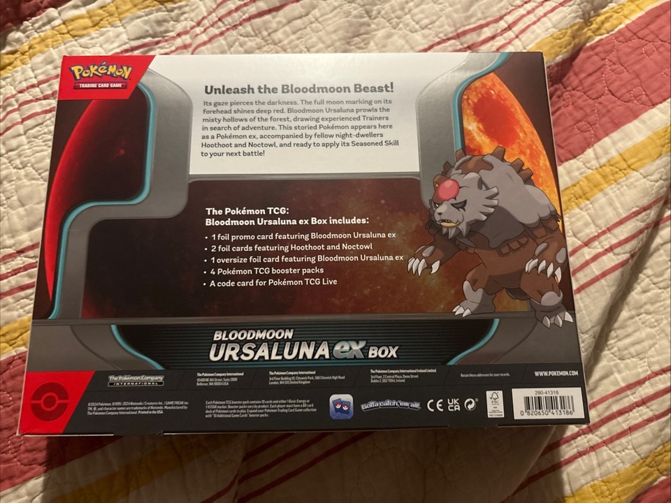 Pokemon TCG: Bloodmoon Ursaluna Ex Box - Factory Sealed | eBay