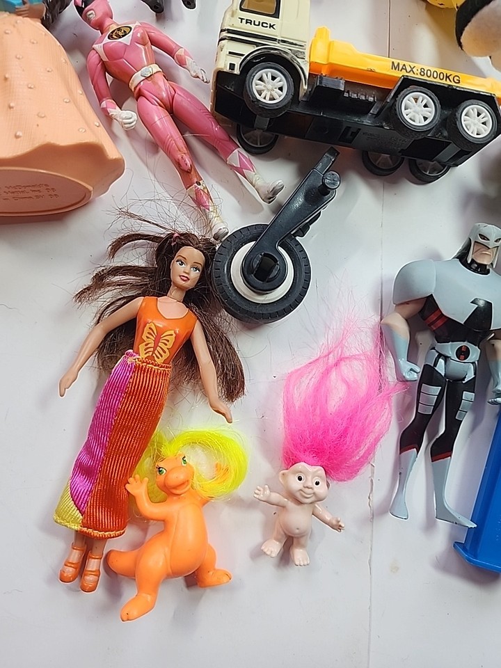 Vintage Now 80s 90s 00s Toys Parts Pieces Mixed 48pc Toy Lot Random Pvc ...
