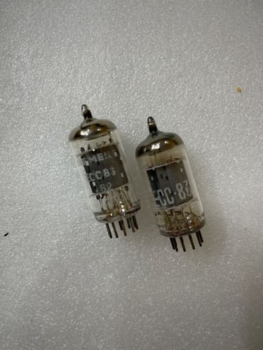 Siemens EI ECC83 12AX7 Long Plate O Getter NOS Tested Excellent Matched ...