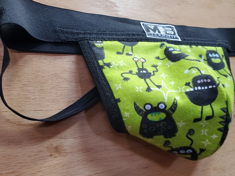 Cool Green Jockstrap, Jock, Athletic Supporter, Monster Print, Black ...