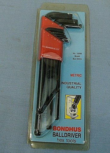 BONDHUS BALLDRIVER HEX TOOLS, METRIC, NO. 10999, BLX 9MM | eBay