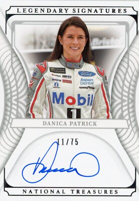 PANINI NATIONAL TREASURES LEGENDARY SIGNATURES DANICA PATRICK AUTOGRAPH ...