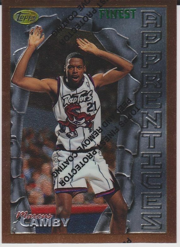 1996-97 Topps Finest Marcus Camby Apprentices UMass/Raptors Rookie RC ...