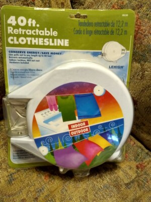 Retractable Clothesline Secure Line 40ft Secure Line Indoor Outdoor | eBay