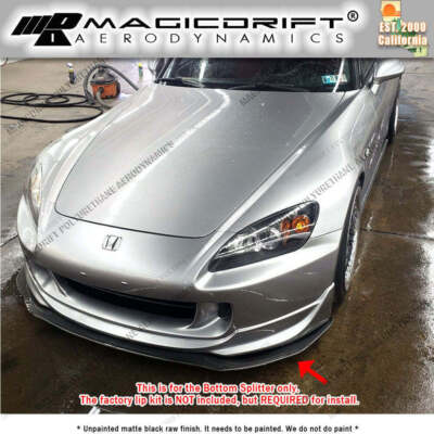 For 04-09 Honda AP2 S2000 Front Bumper Flat Chin Splitter Bottom Lip ...