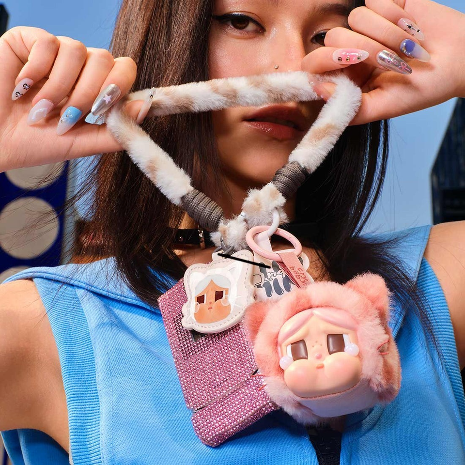 Authentic POPMART CRYBABY Wild but Cutie Series-Phone Charm Blind Box ...