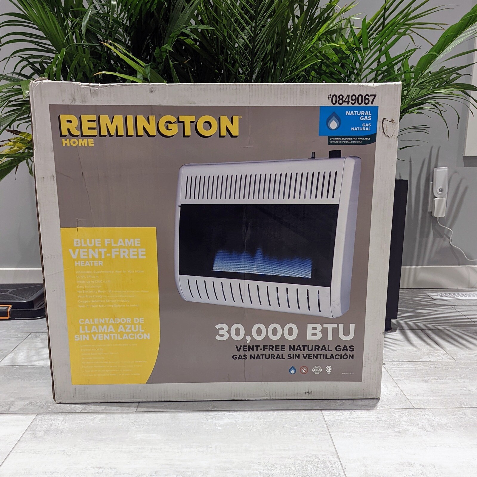Remington 30 000 BTU Natural Gas Blue Flame Wall Heater () for sale ...