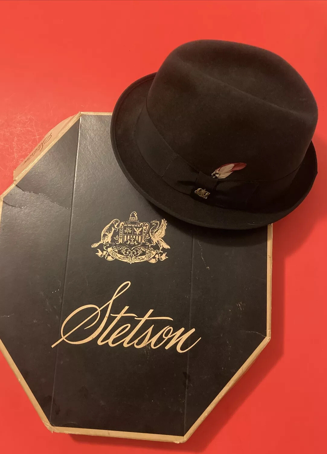 Stetson Hat Vintage Fedora With Stetson Box Wildcat DH Royal Stetson ...
