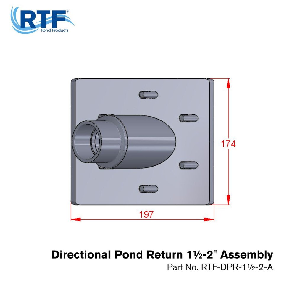 1½" - 2" - RTF Directional Pond Return | Flow Outlet Fitting ...