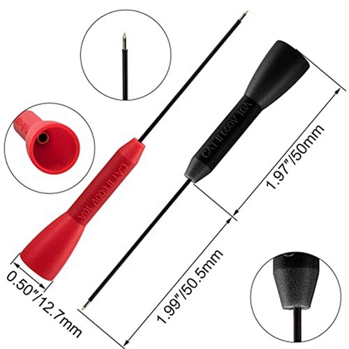 6 Pack 2mm Needle Test Tips, Destruction Free 600V/10A Multimeter ...