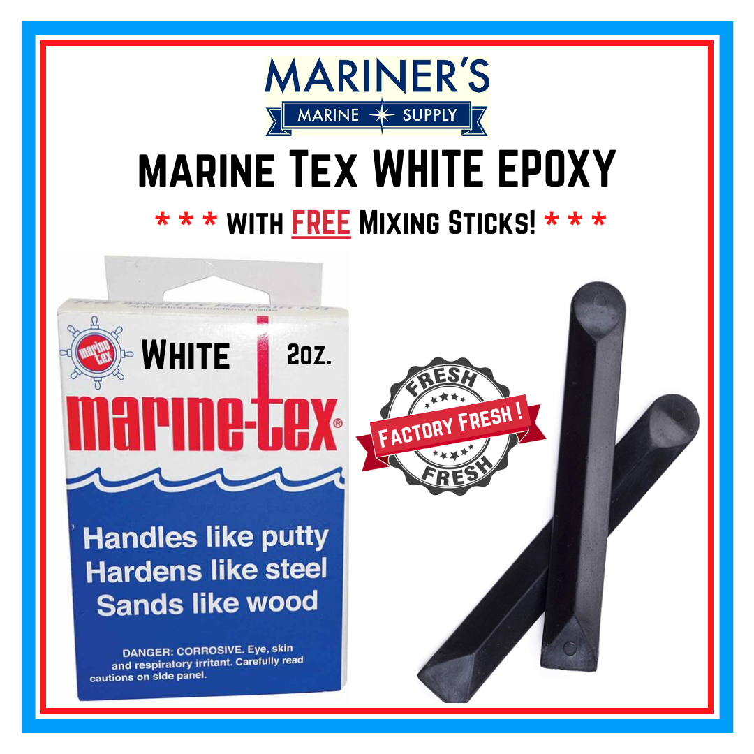 MARINE-TEX WHITE EPOXY REPAIR RM305K - W/FREE Mixing Sticks! * FACTORY FRESH * | eBay