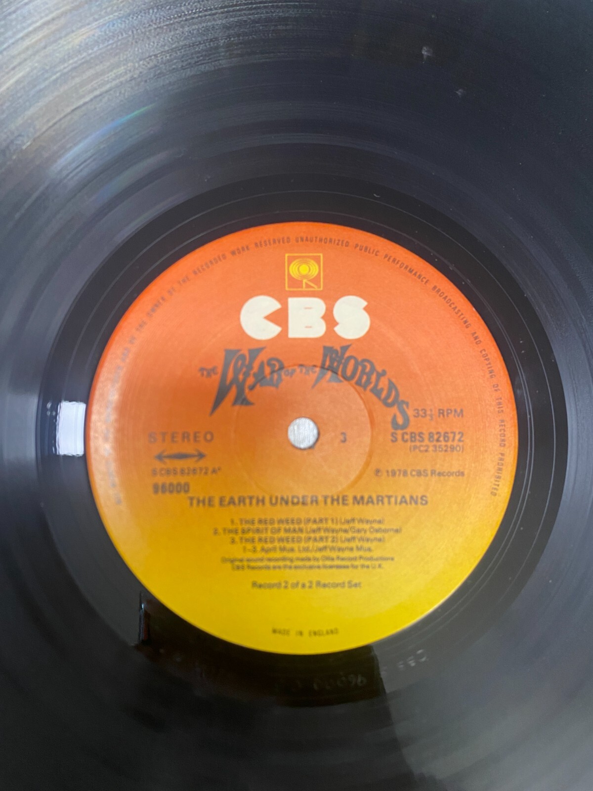 Jeff Waynes The War of The Worlds Punk w/ 2 lps Record lp original ...