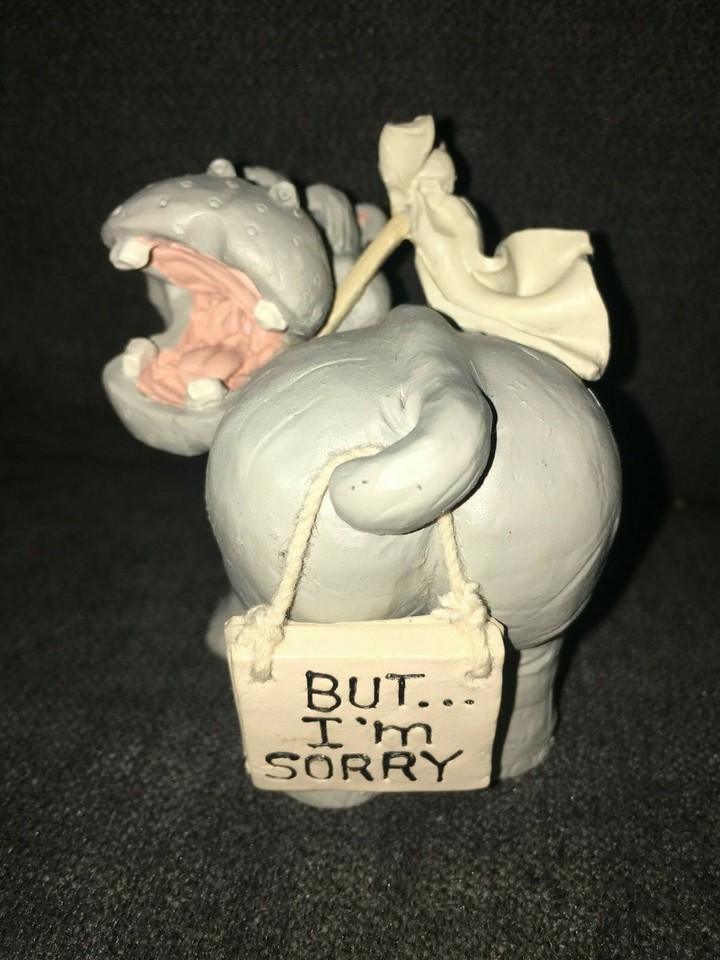 SIMSON GIFTWARE BIG BUT-HIPPO 3"H. (BUT...I'M SORRY). | eBay