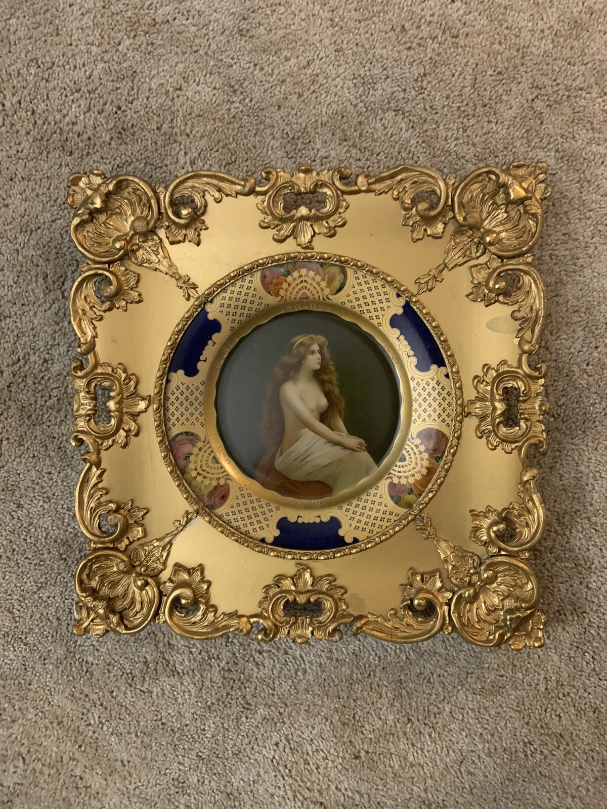 Antique Gilded Frame 1905 Vienna Art Plate Risqué Absolutely Beautiful ...