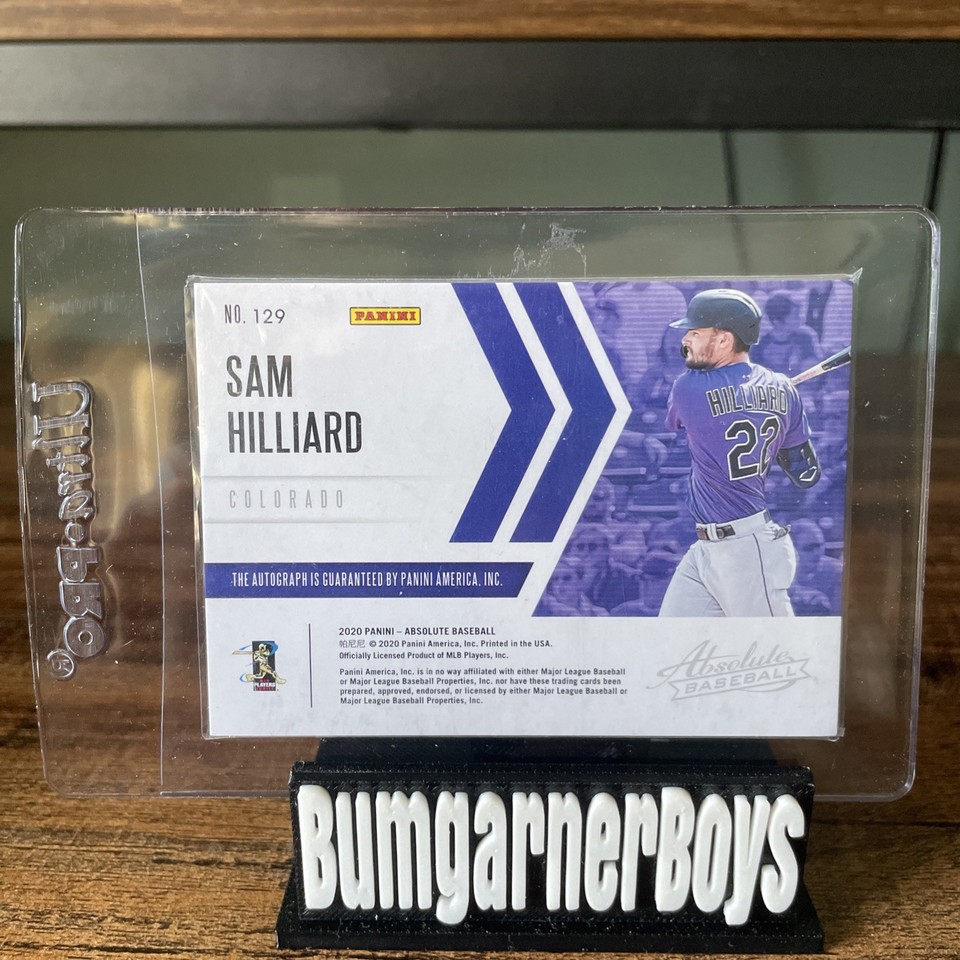 2020 Panini Absolute - Material Signatures Sam Hilliard #129 /50 (AU ...