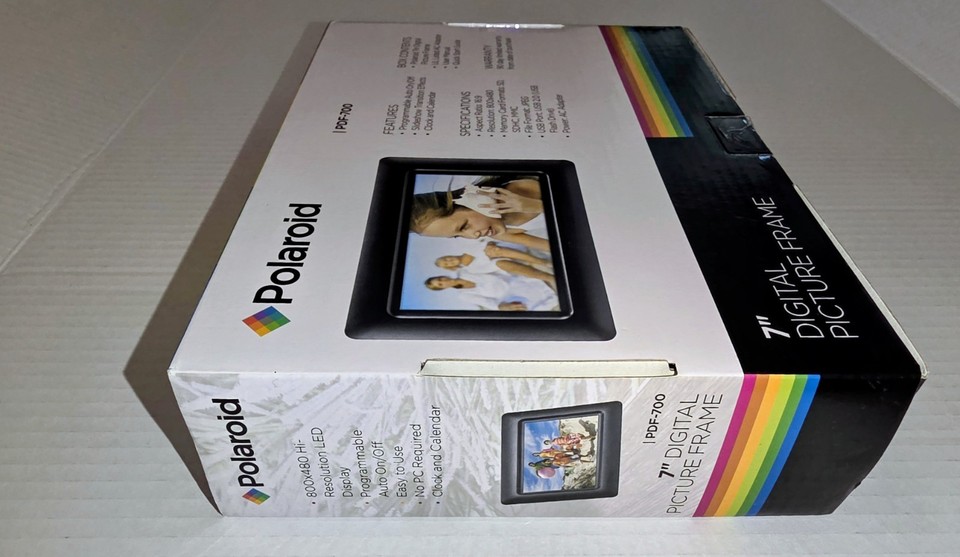 Polaroid 7" Hi-Res Digital Picture Frame PDF-700 Photo Memories | eBay