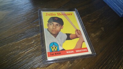 1958 TOPPS # 458 JULIO BECQUER BASEBALL CARD | eBay