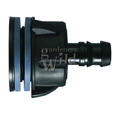 Tank Connector 13mm Bulkhead Barb irrigation pipe fitting hydroponic ...