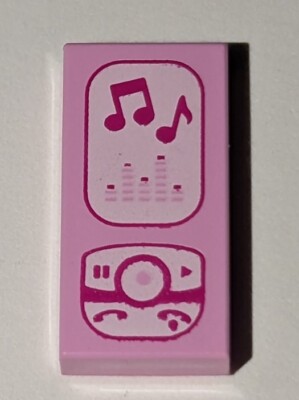 LEGO Minifig iPod MUSIC PLAYER 1x2 TILE Pattern Friends Pink Cell Phone ...