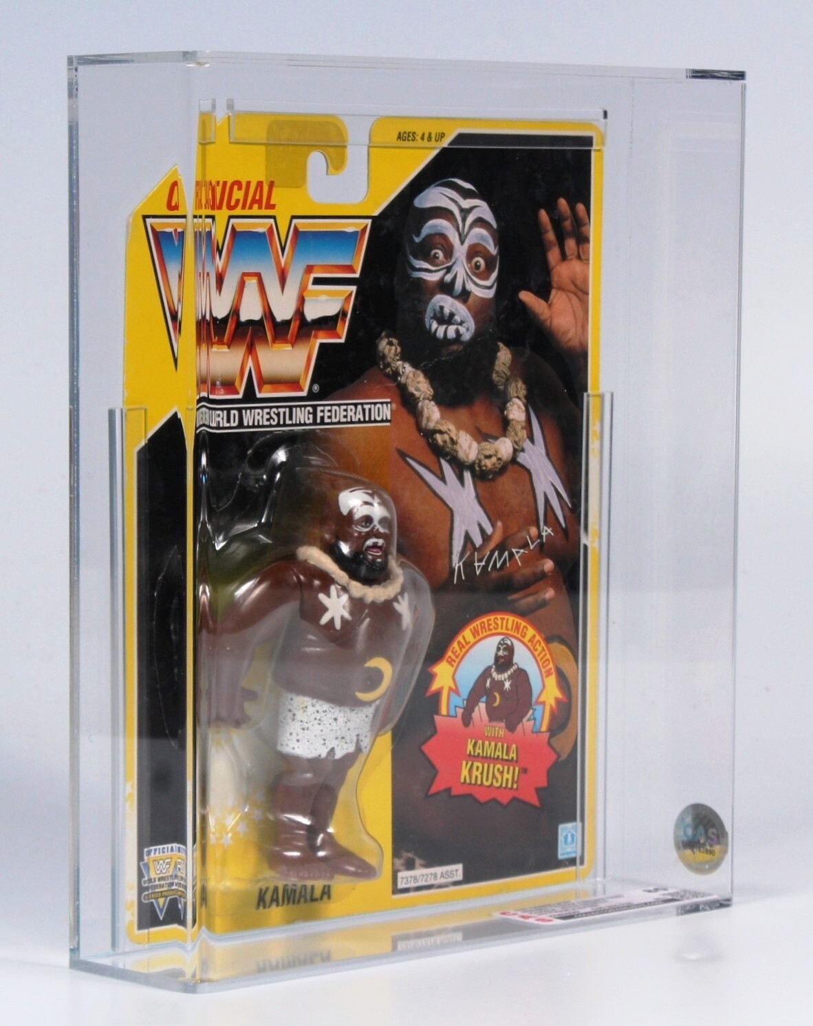 Hasbro WWF Kamala w/moon on belly MOC. CAS authenticated and graded | eBay