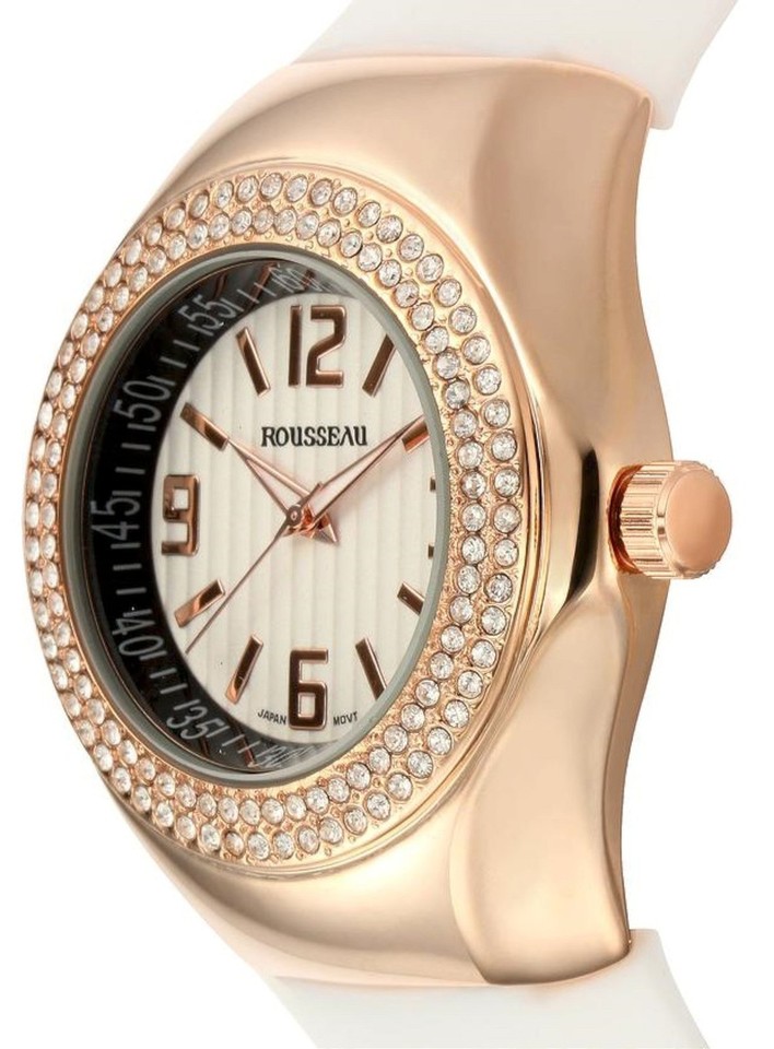 NEW Rousseau 9664 Women's Mela Collection Swarovski Bezel Rose Gold ...