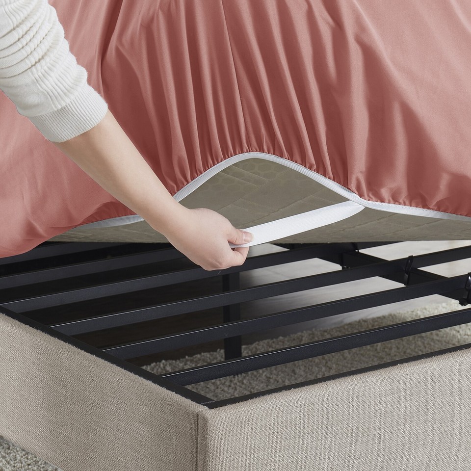 18"-21" Extra Deep Pocket Fitted Sheet by Nymbus Elastic Corner Straps ...