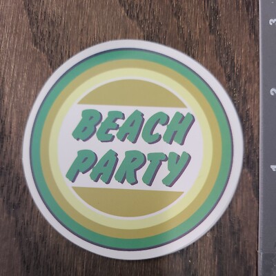 Beach Party Sticker For Skateboard Bottle Guitar Phone Ect Mat26 | eBay