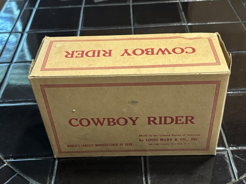 Vintage 1930’s Marx Tin Wind-Up Cowboy Rider Original Box Only!! Last ...