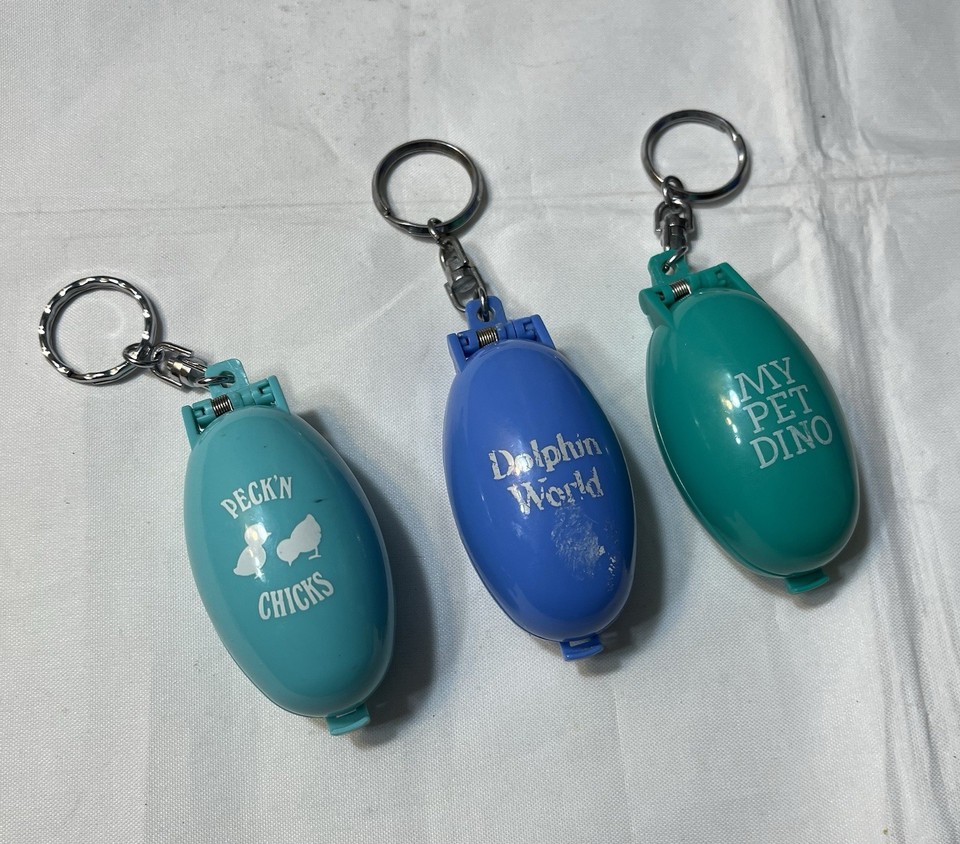 Vintage Takara Pocket Critters Keychain 1993 Triceratops Chicks dolphin ...