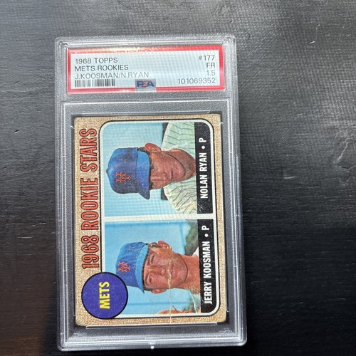1968 Topps Mets Rookies Jerry, Kuzman, P And Nolan Ryan P177FR Graded 1 ...