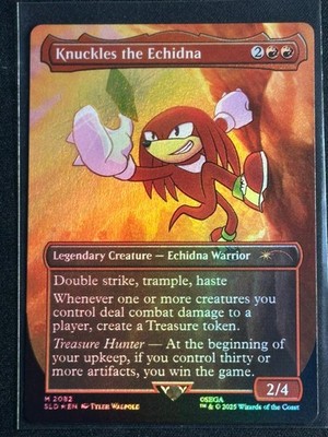 Magic the Gathering MTG Sonic Secret Lair Knuckles the Echidna Rainbow ...