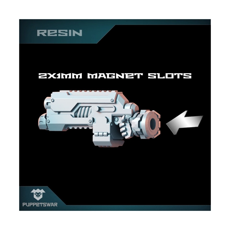 Puppetswar SF Infantry Equipment/Weapons 32mm Coaxial Guns (Right) Pack ...