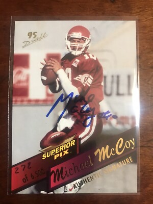 1995 Superior Pix Autographs #104 Michael McCoy Signed Rookie Card Rare ...
